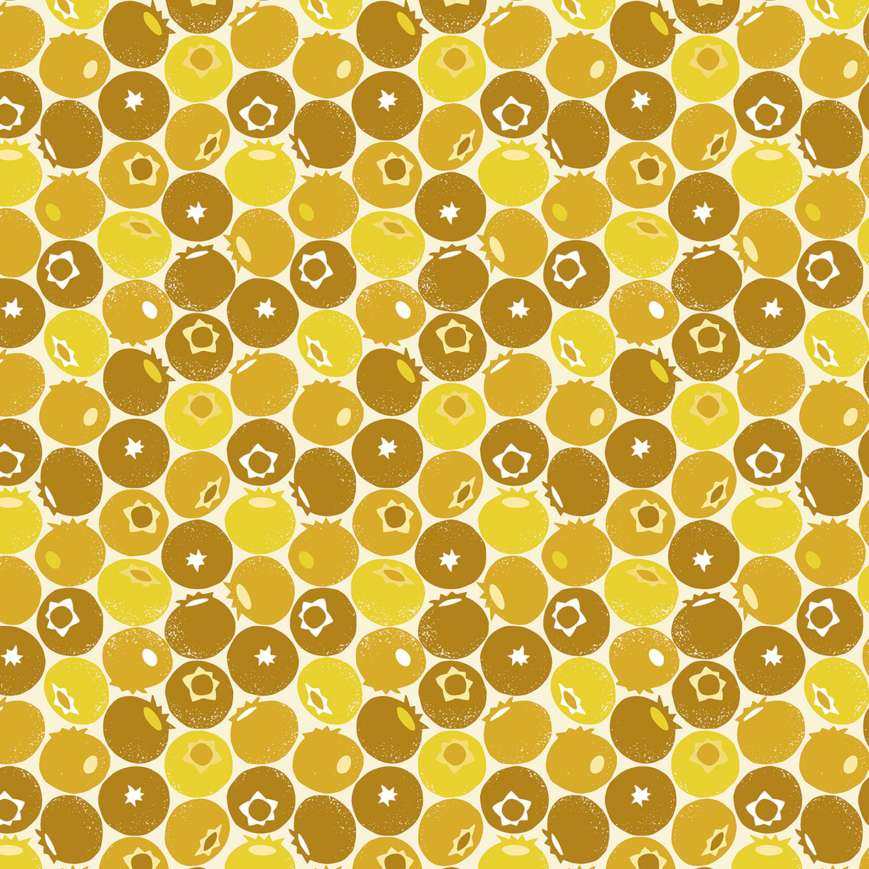 Under the Apple Tree - Blueberry Summer Yellow – The Fabric Unicorn